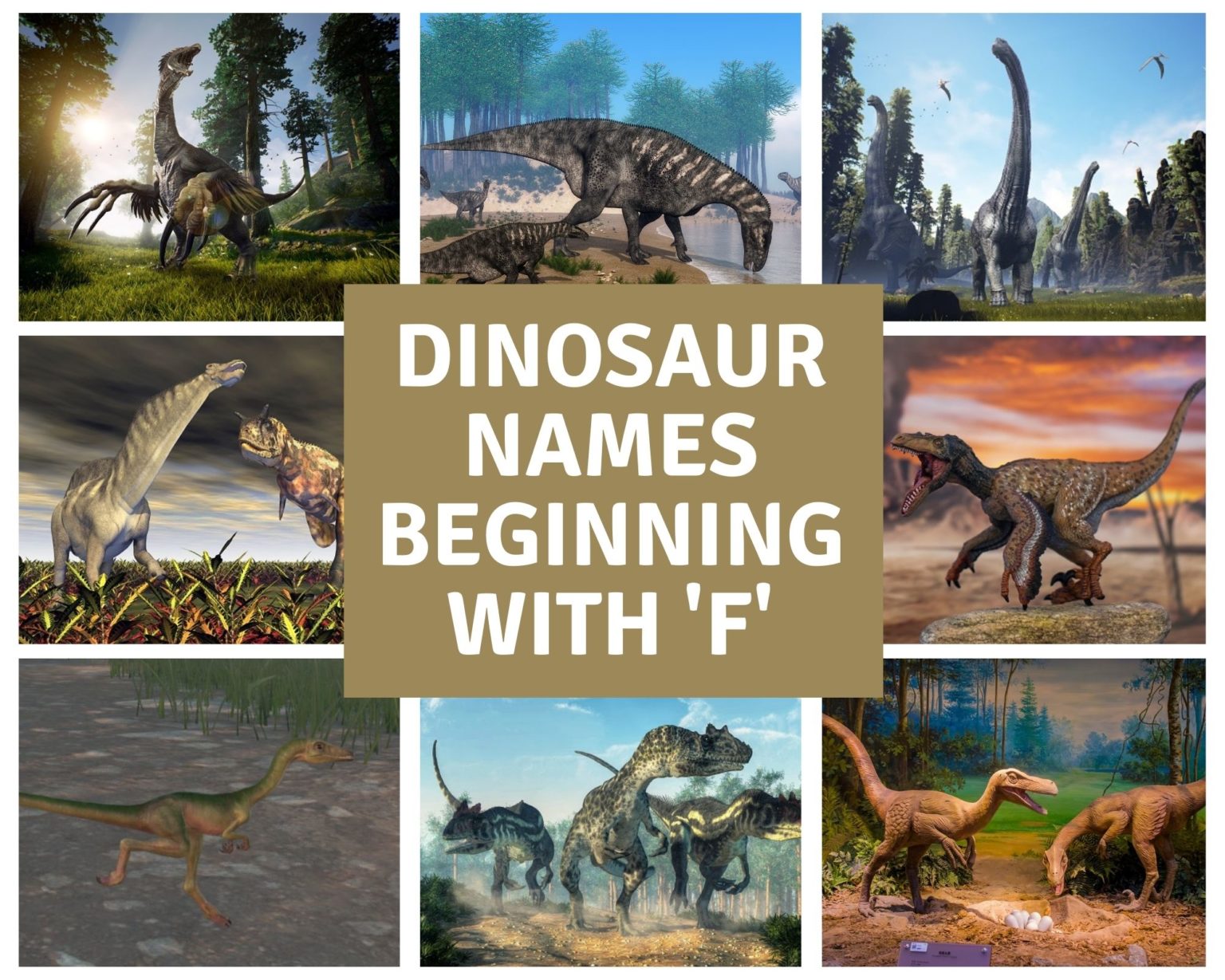 All Dinosaur Names: Dinosaur A To Z List - Dinosaur Facts For Kids